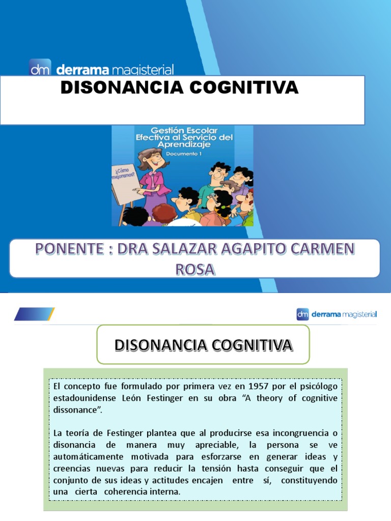Disonancia Cognitiva | PDF | Conceptos psicologicos | Ciencia cognitiva