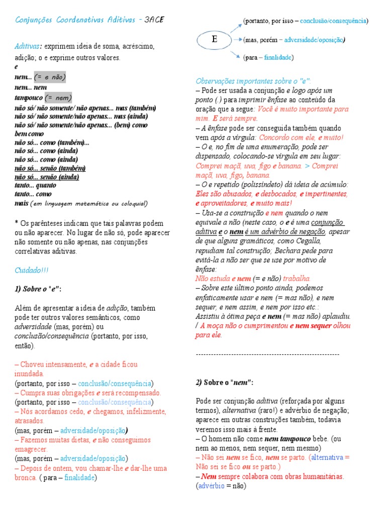 4.11 Conjuncoes | PDF | Linguística | Morfologia linguística