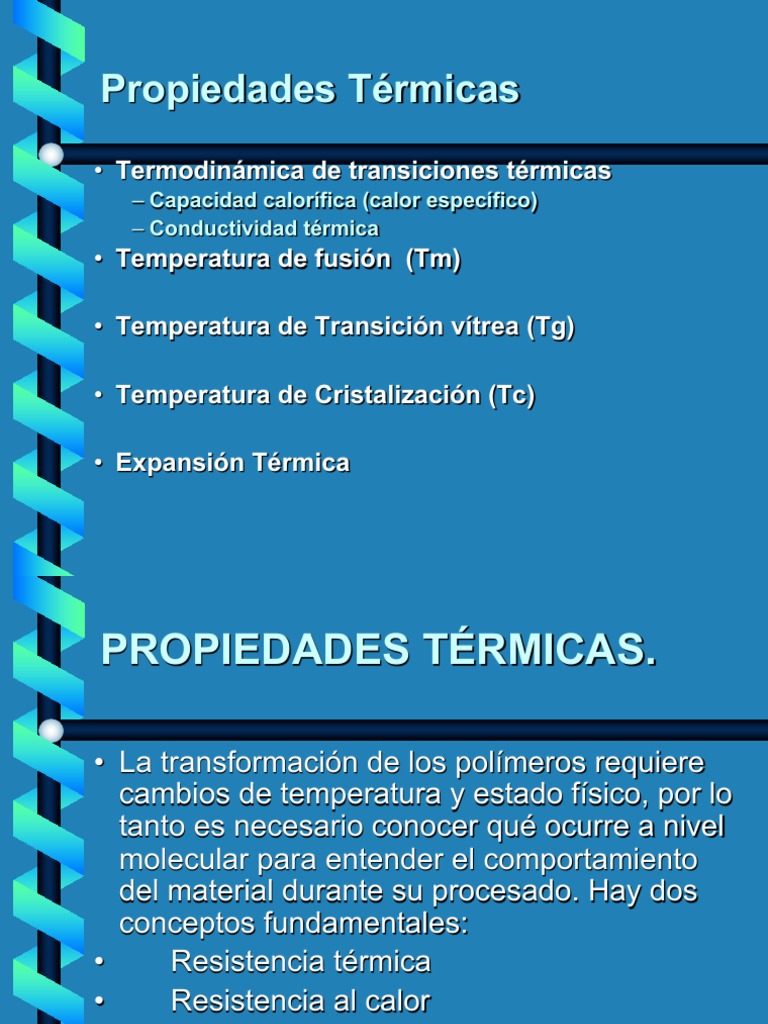 Propiedades Térmicas de Materiales | PDF | Derritiendo | Conductividad ...