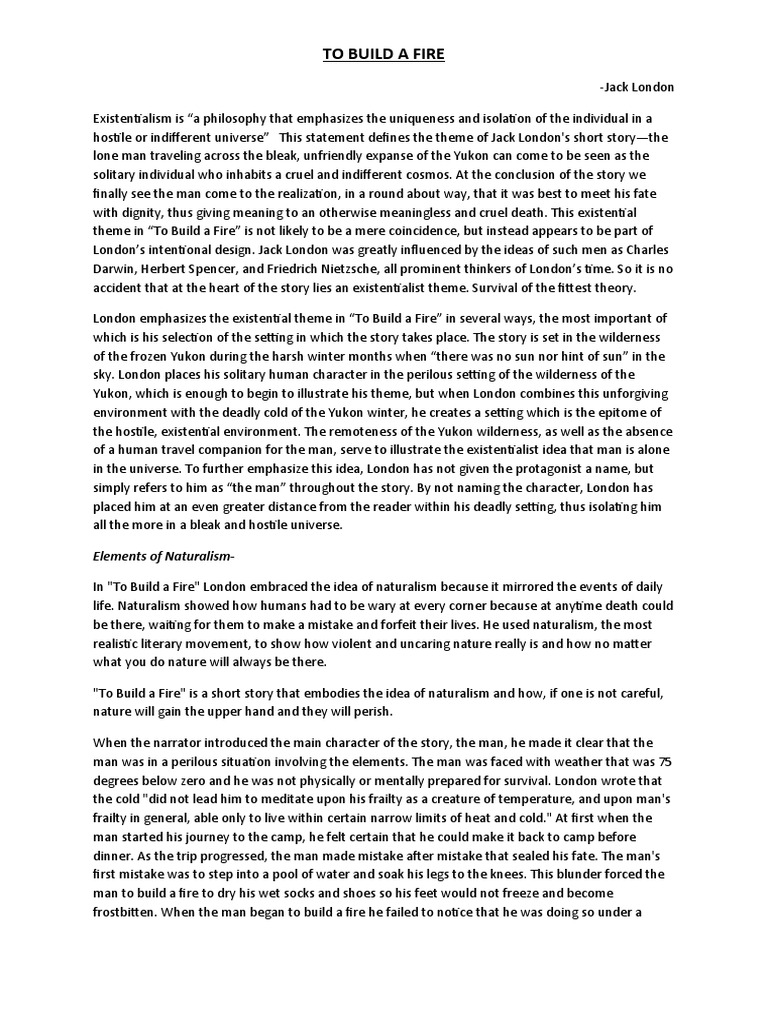 To Build a Fire | PDF | Existentialism