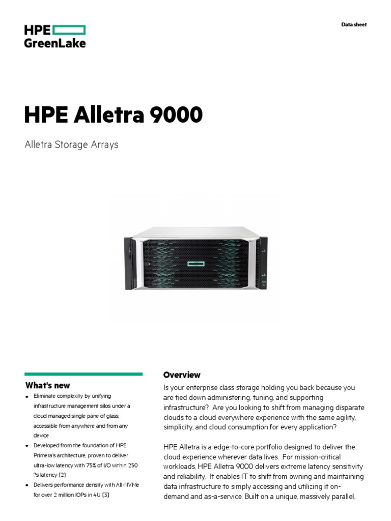 HPE Alletra 9000-PSN1013540069USEN | PDF | Cloud Computing | Software ...