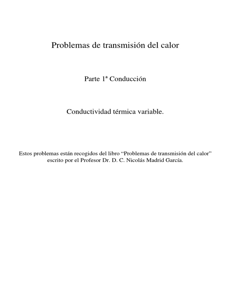 Conductividad Termica Variable | PDF | Conduccion termica | Mecanica clasica