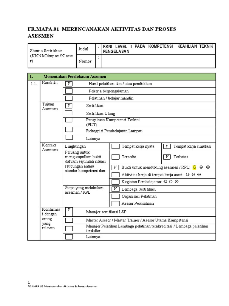 FR - Mapa 01 Merencanakan Aktivitas - Proses Asesmen - Seno | PDF