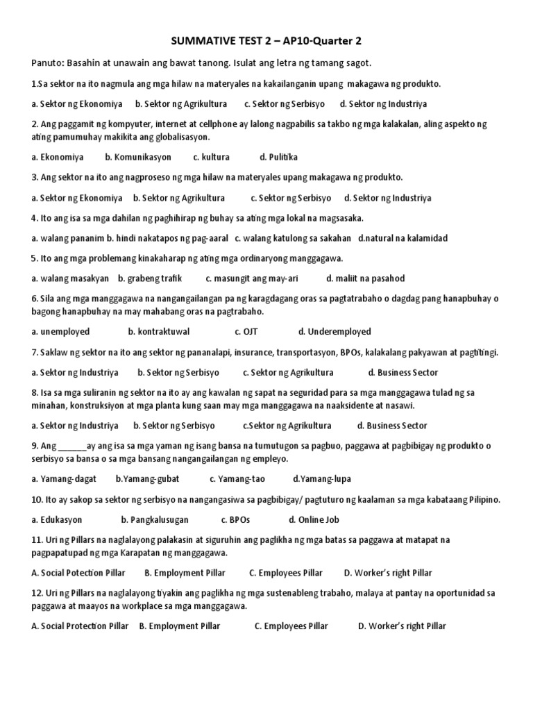 SUMMATIVE-TEST-2 | PDF