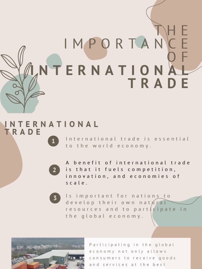 The Importance of International Trade | PDF