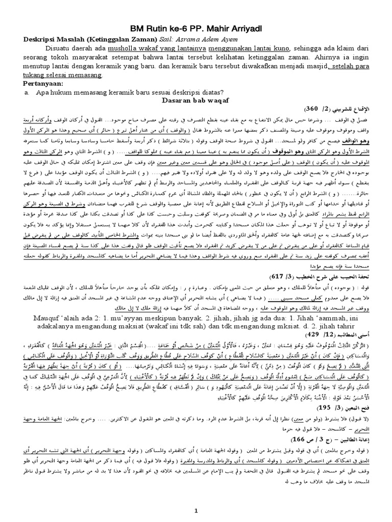 Ibarot BM Rutin 6 | PDF