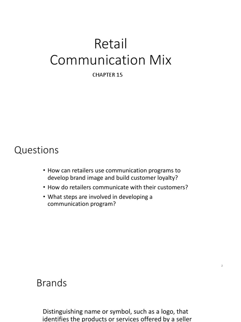 Lecture 15 Ppt Retail Management Pdf Brand Direct Marketing