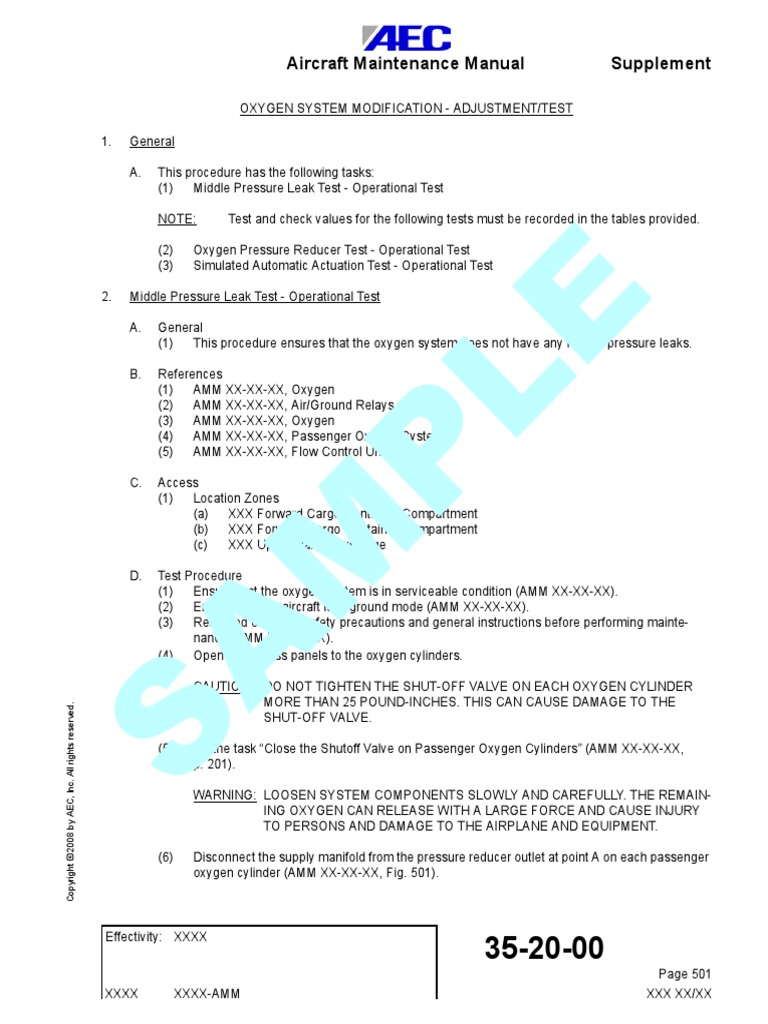 AMM Sample | PDF | Valve | Pressure