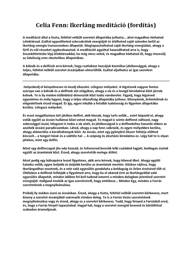 Celia Fenn Ikerlang Meditacio | PDF