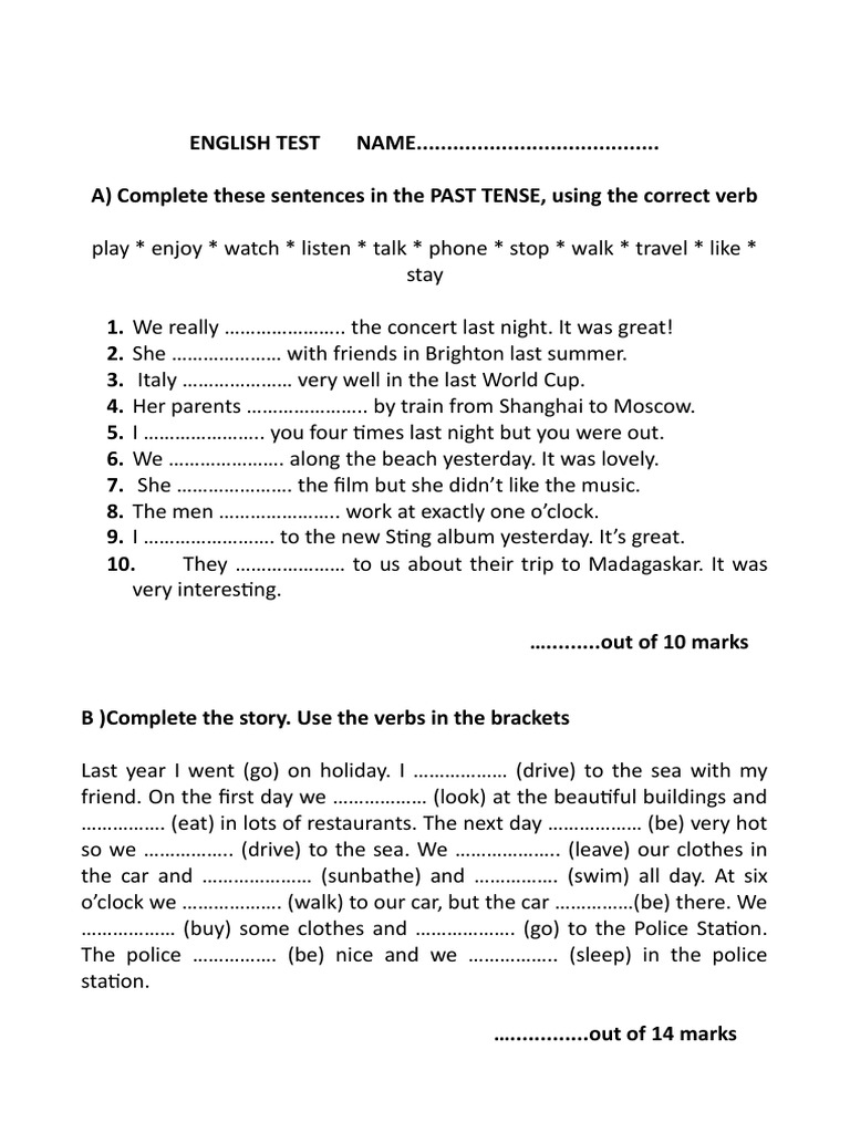 Past Simple | PDF | Languages | Foreign Language Studies