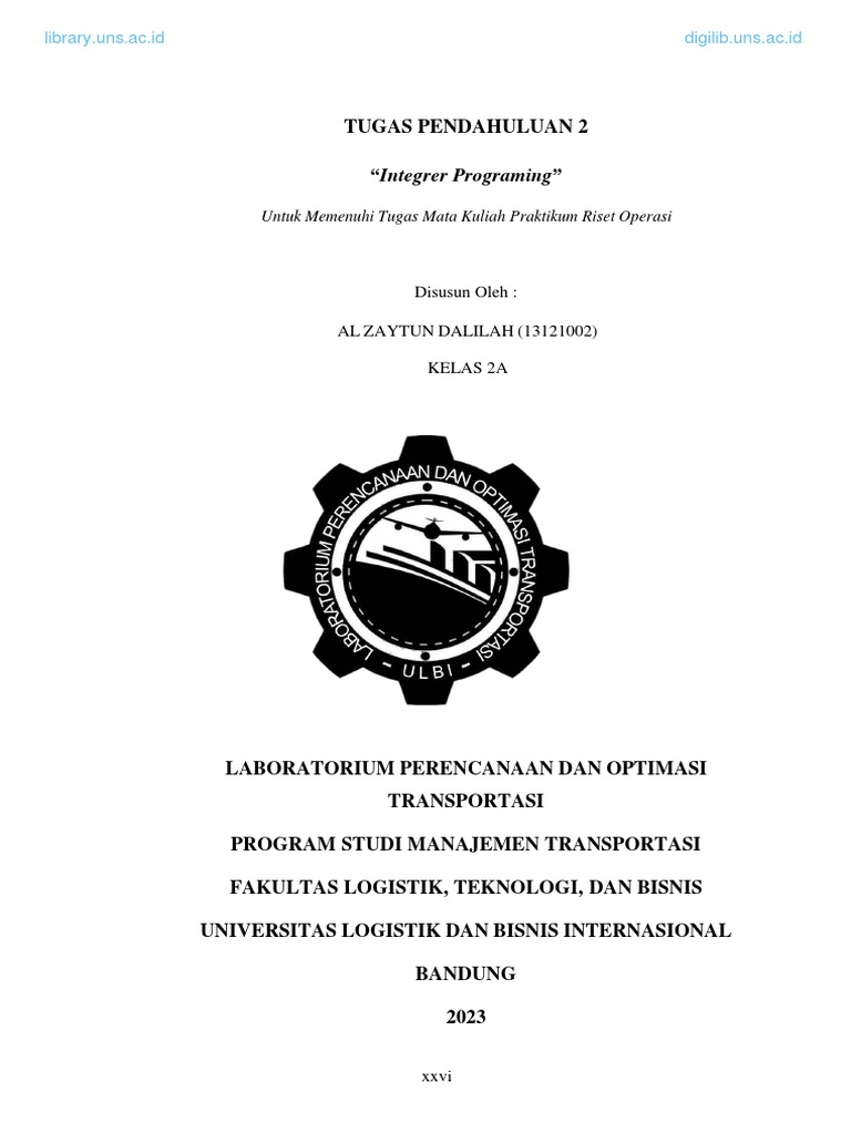 Model Pemrograman Bilangan Bulat dalam Riset Operasi | PDF
