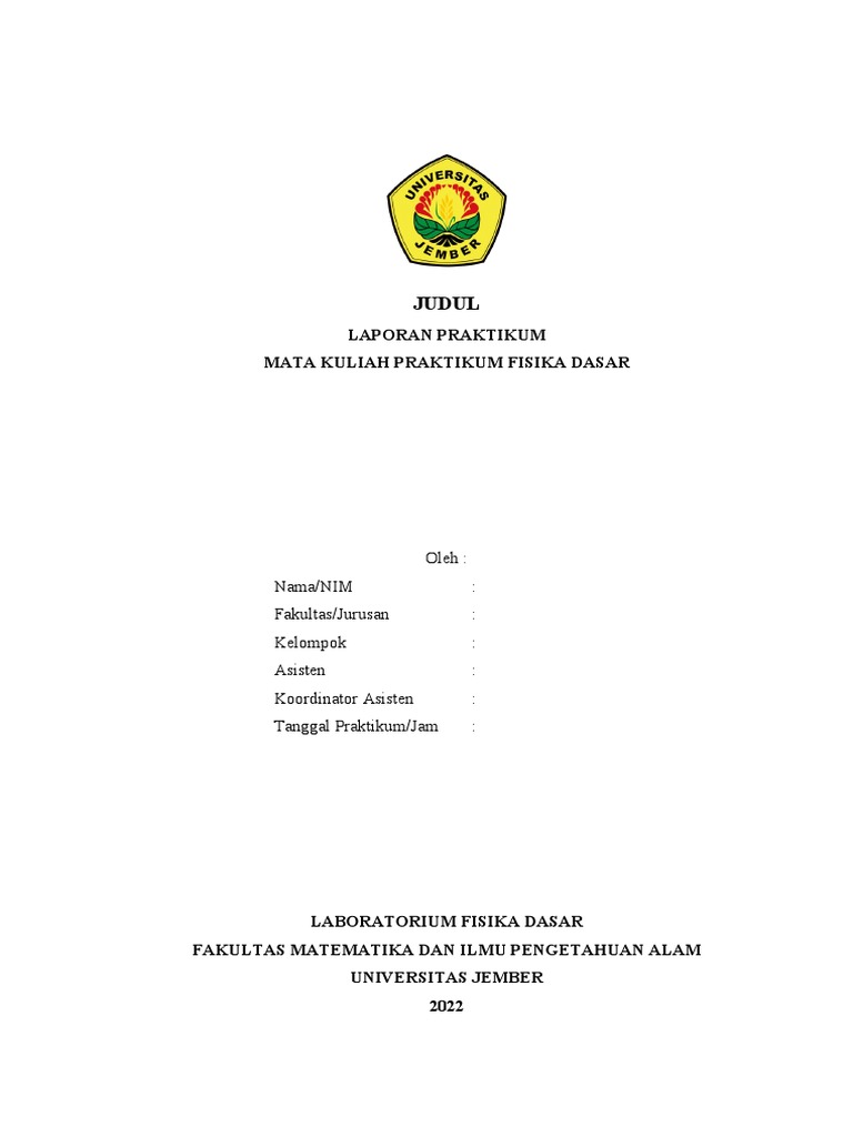Contoh Format Laprak Fisdas | PDF