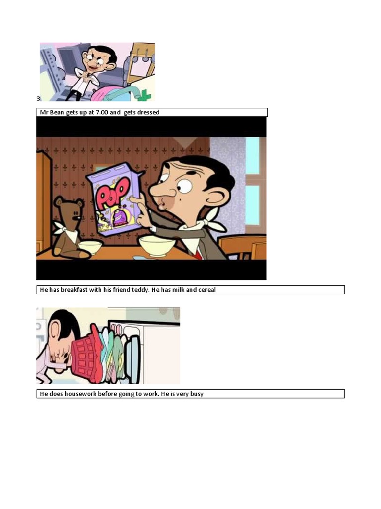Mr. Beans Daily Routine | PDF