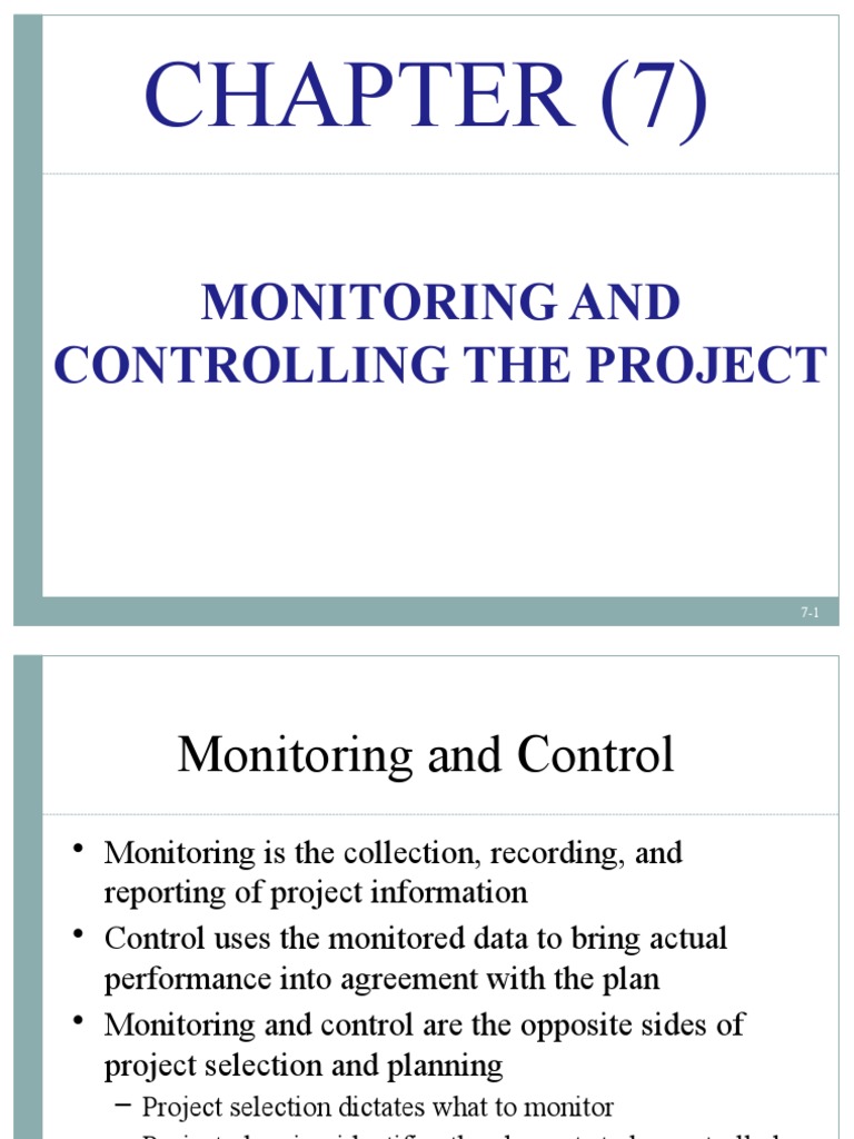 Project Monitoring and Control Process | PDF | Data Analysis | Business