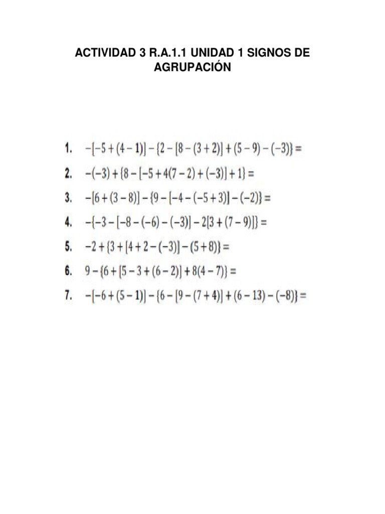 Actividad 3 1.1 P1 U1 Signos de Agrupación | PDF