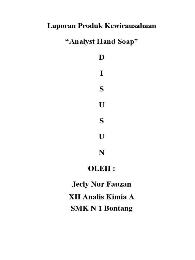 Jecly Nur Fauzan-Laporan Pembuatan Sabun | PDF