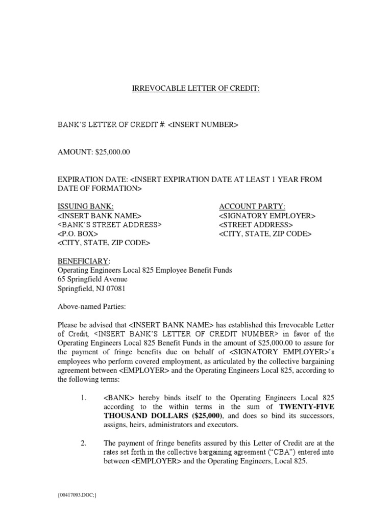 Letter of Credit Samples 2 | PDF | Letter Of Credit | Common Law