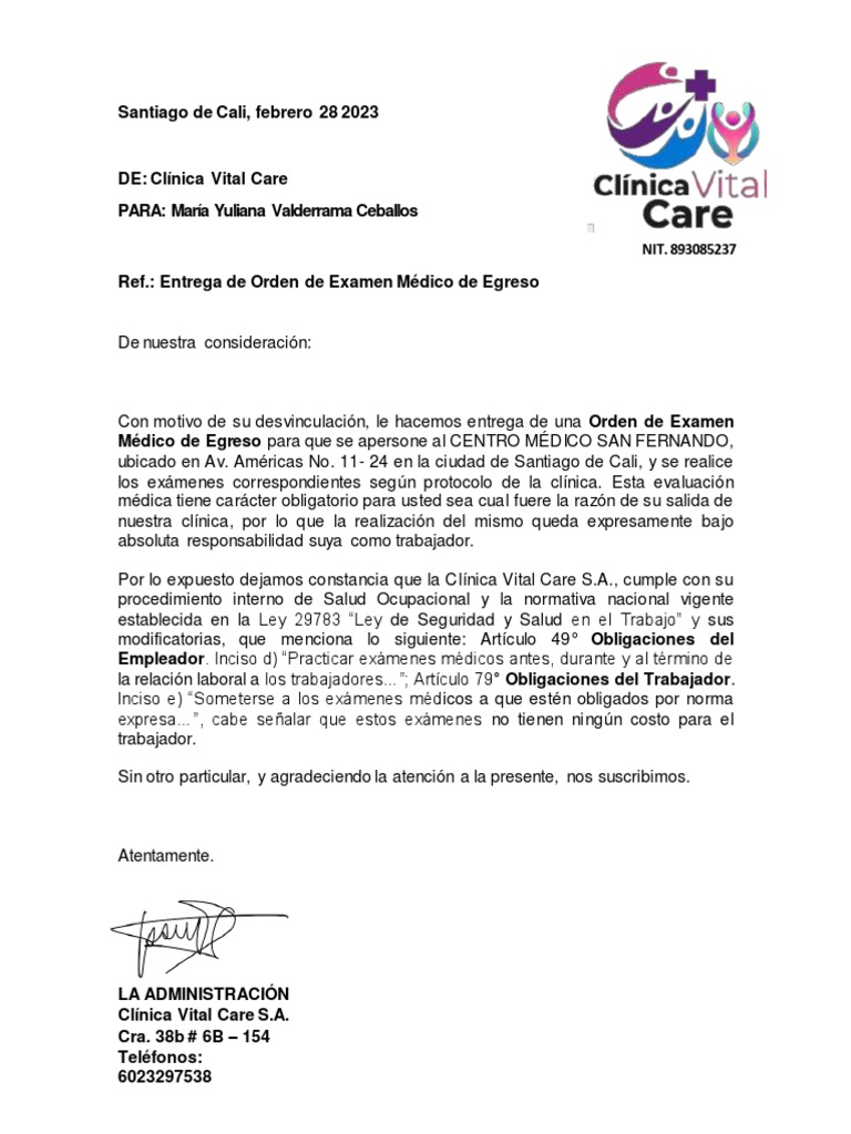 Plantilla Carta de Examen de Egreso PDF | PDF