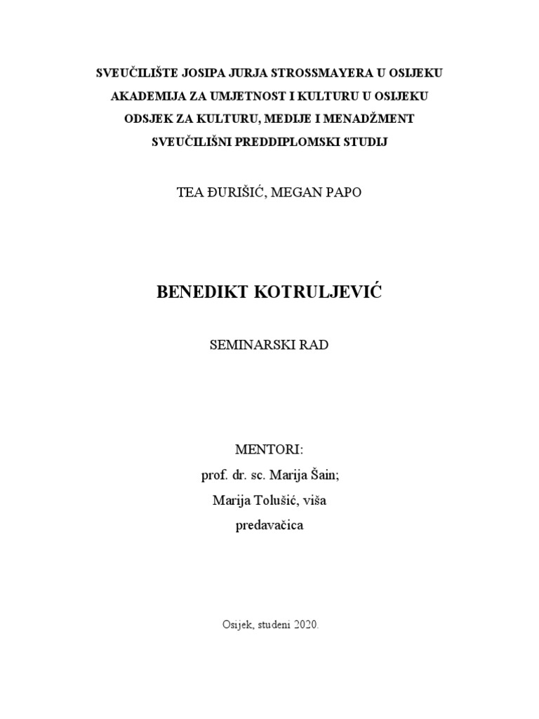 Benedikt Kotruljević | PDF