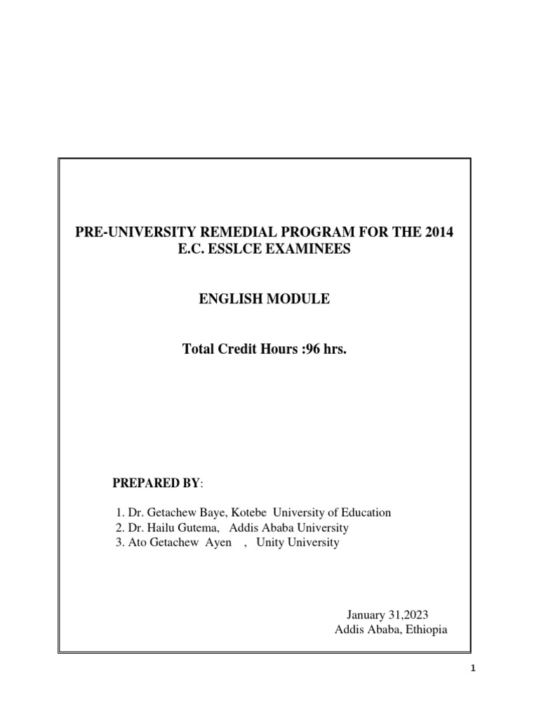 English Remedial Class Suggested Content Outline, Revised Final | PDF | Grammatical Tense | Adverb