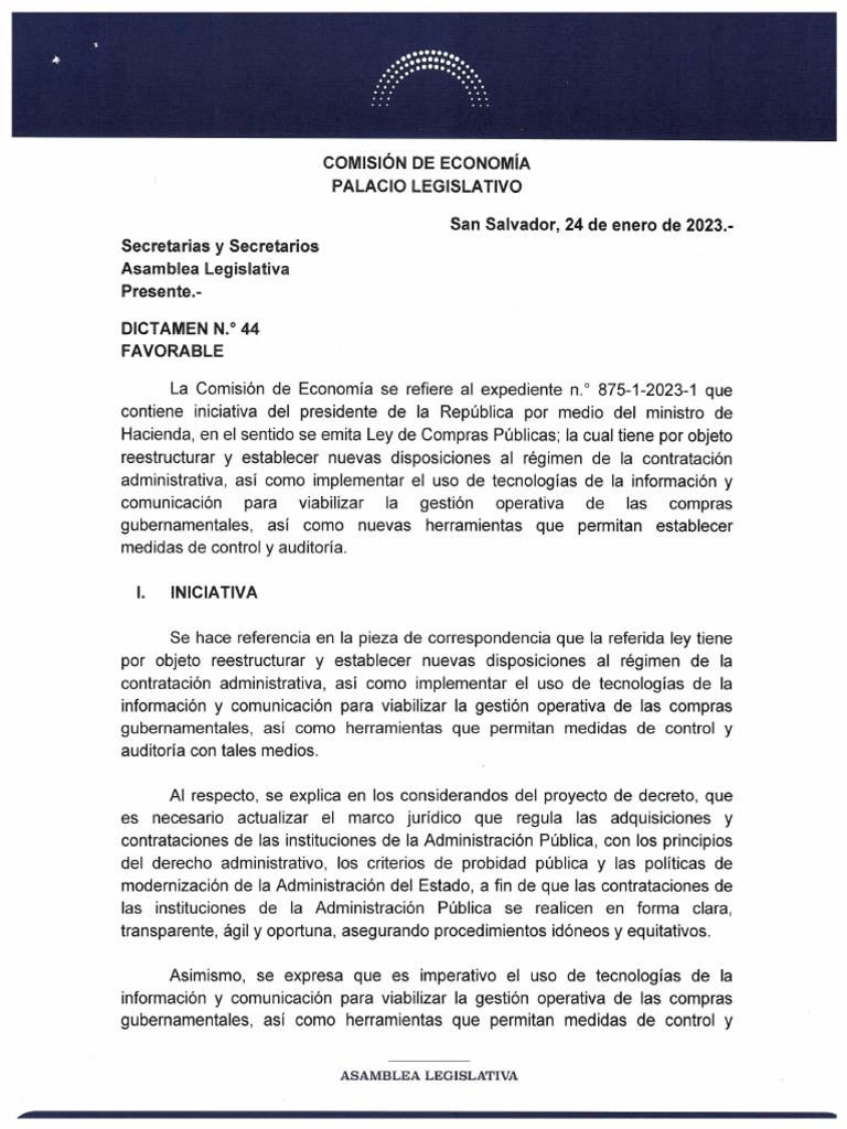 Ley que establece las normas básicas para regular el ciclo de compras ...