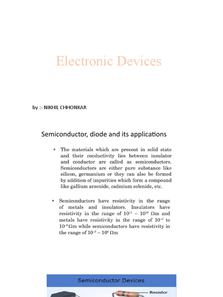 Electronic Devices | PDF | Science & Mathematics | Computers