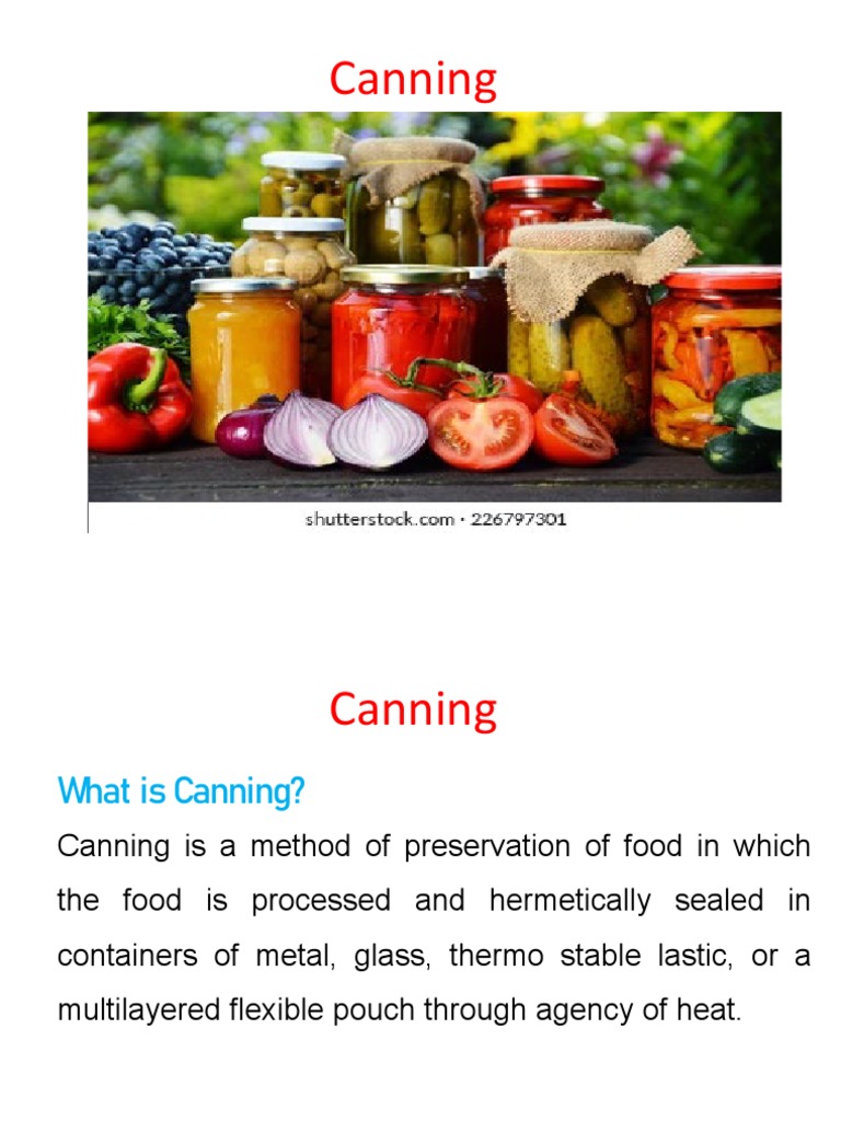 Canning | PDF | Canning | Industrial Processes