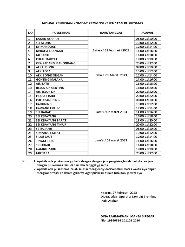Jadwal Pengisian Komdat 2023 Pdf