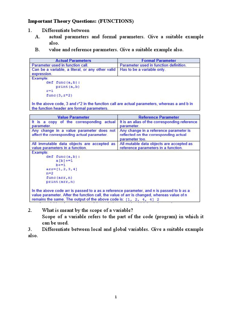 Functions Module And File Theory Pdf Parameter Computer Programming Variable Computer 6620