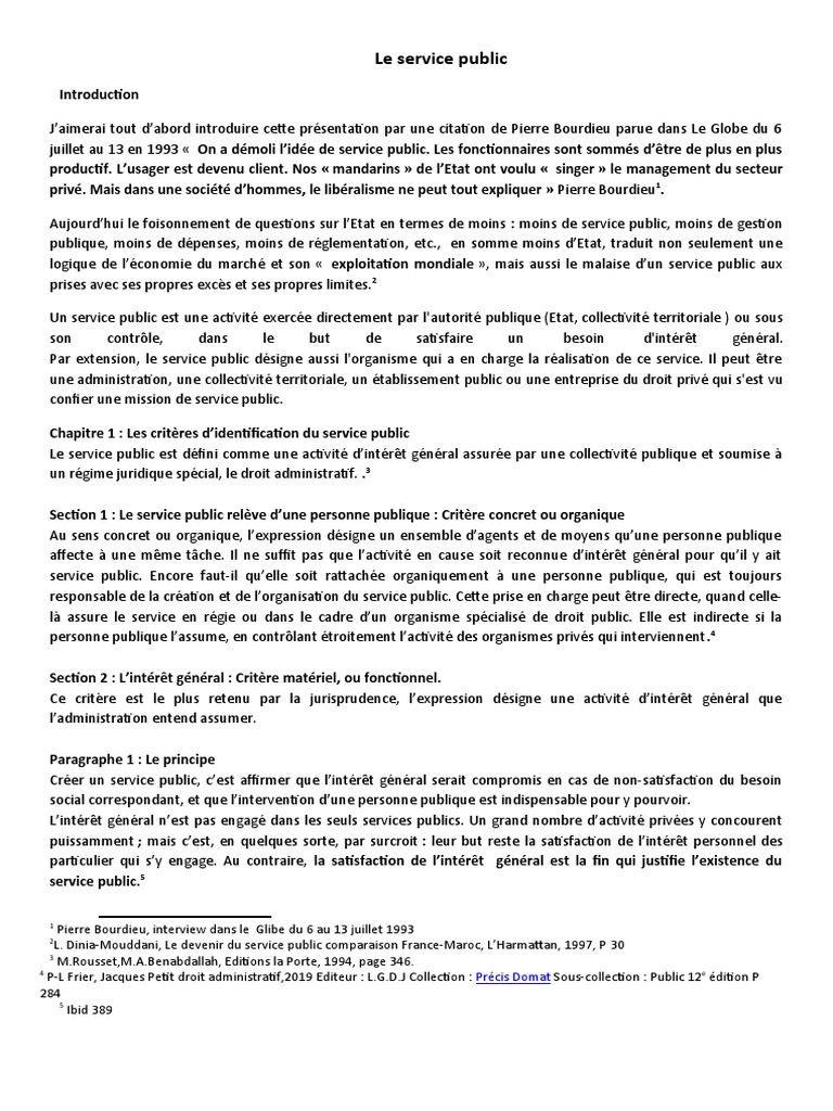 Définition et enjeux du service public | PDF | Services publics | État