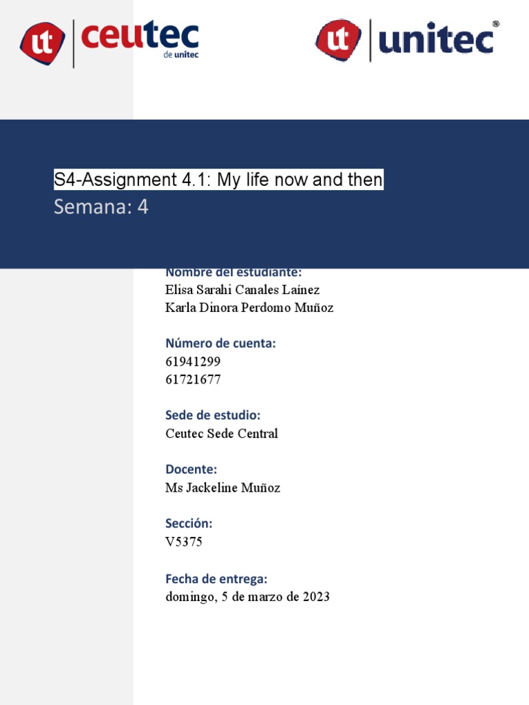 Reflecting on Changes Over Time: A Comparison of Past and Present Life ...