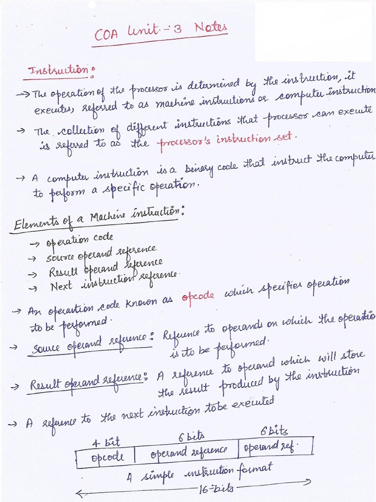 Coa Unit 3 Notes | PDF