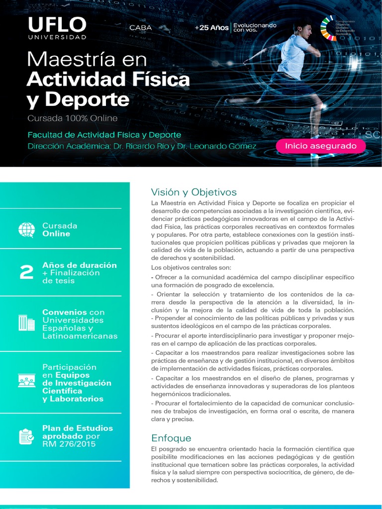 Maestr - A en Actividad F - Sica y Deporte - UFLO Universidad | PDF | Plan de estudios