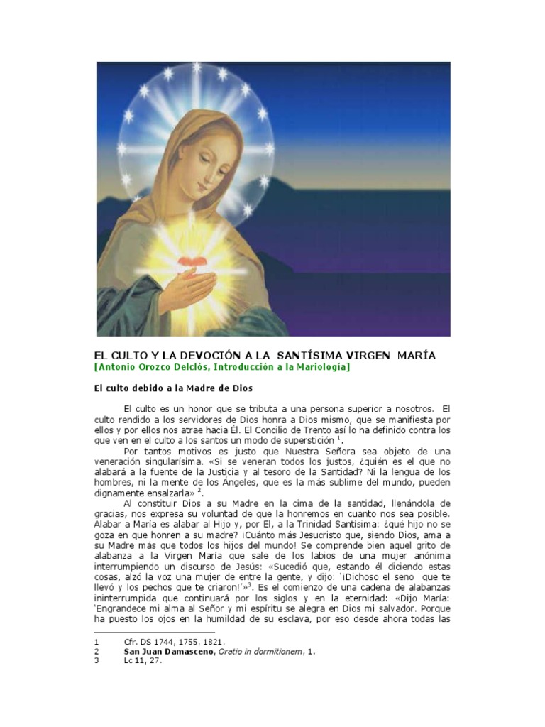 Culto y Devocion A La Virgen Maria | PDF | María, madre de Jesús | Rosario