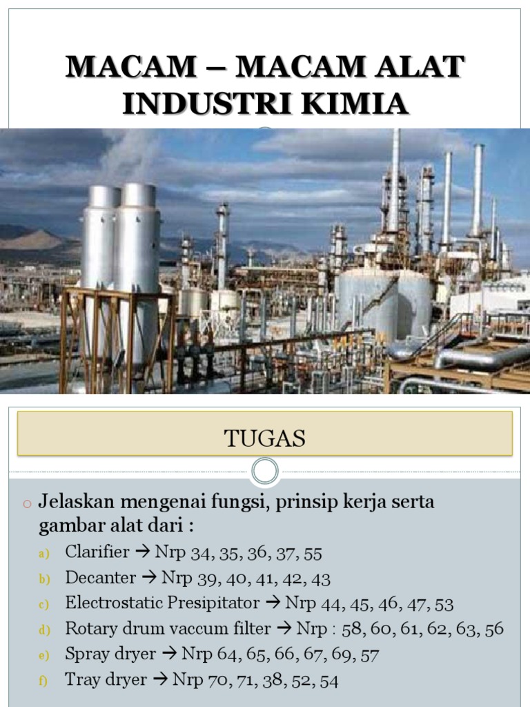 Alat dalam Industri Kimia: Fungsi & Gambar | PDF | Teaching Methods ...