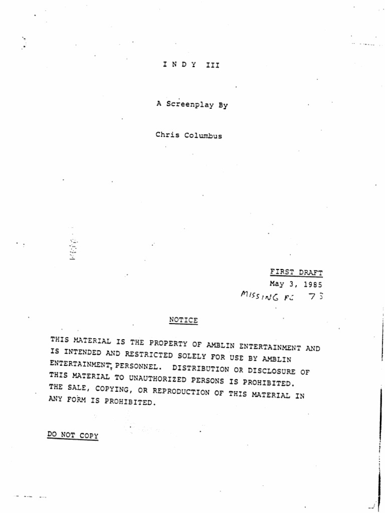 Indiana Jones - Indy III (Monkey King) | PDF