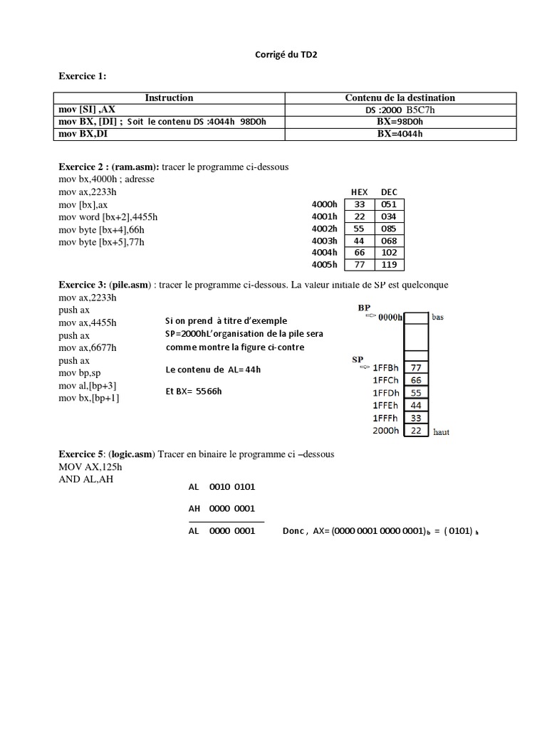 Corrigé Du TD2 | PDF