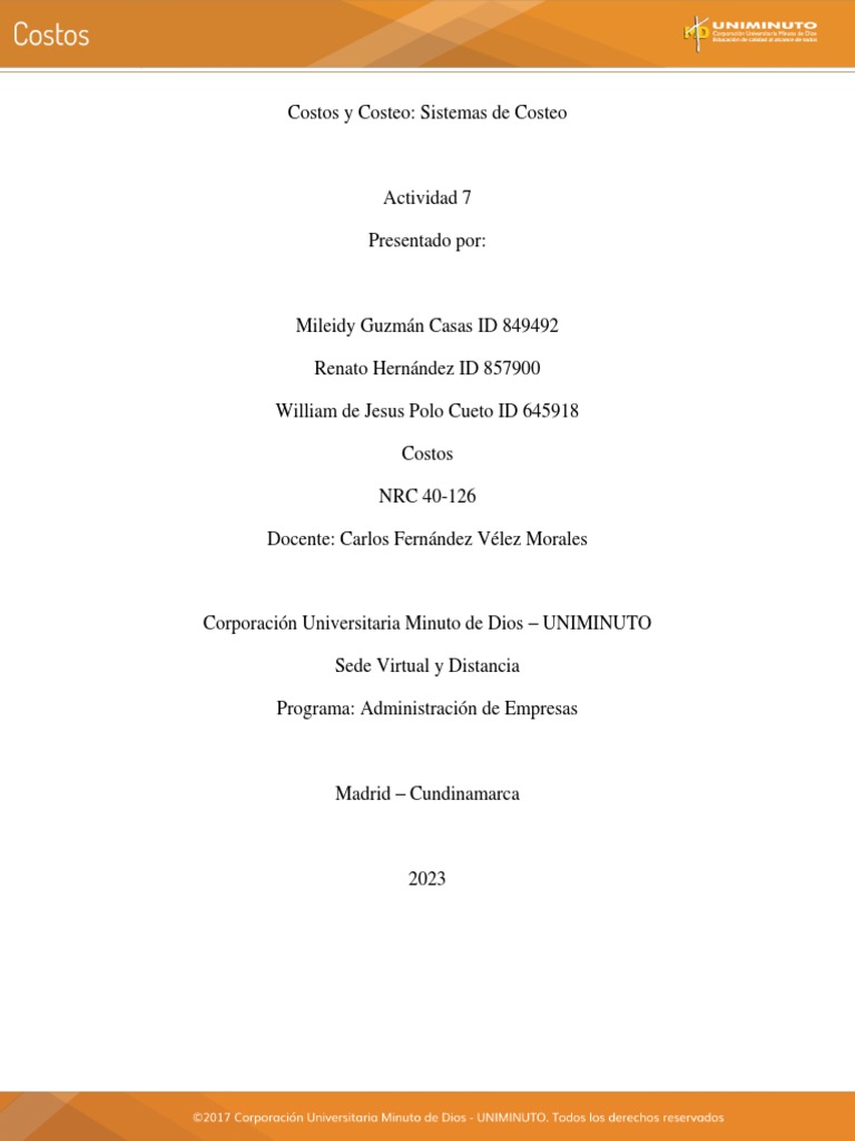 Costos y Costeos-Sistemas de Costeos | PDF | Business | Economias Costos y Costeos-Sistemas de Costeos | PDF | Business | Economias