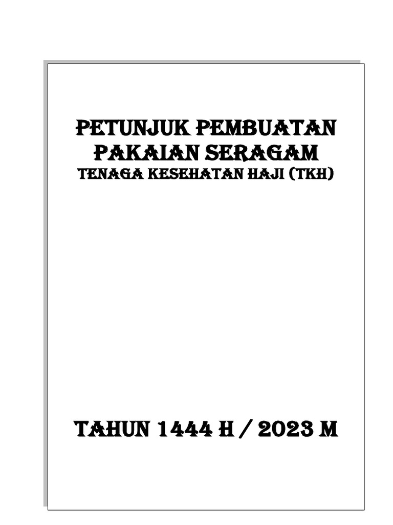 Juknis Baju TKH | PDF