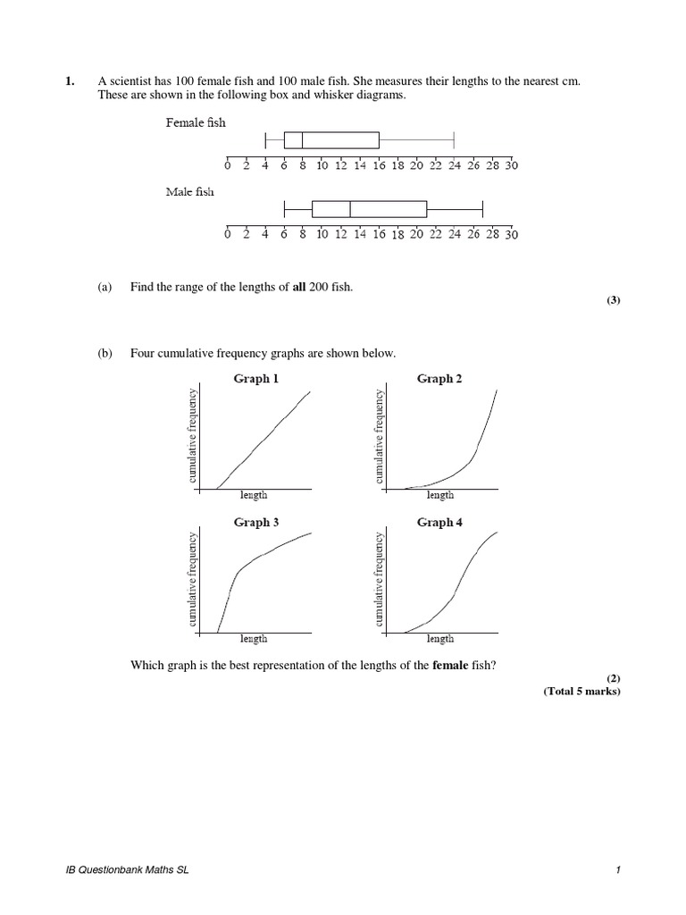 Ib Statistics - No - Calculator | PDF | Mathematics