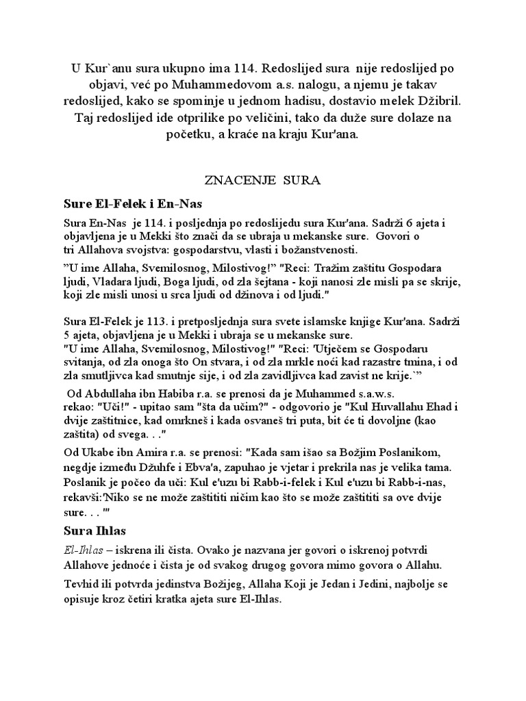 Znacenje Sura | PDF
