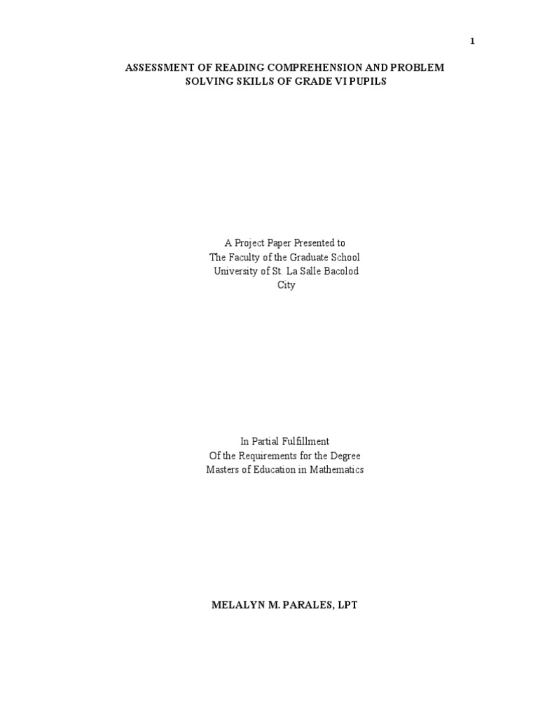 Assessment of Reading Comprehension and | Download Free PDF | Reading ...