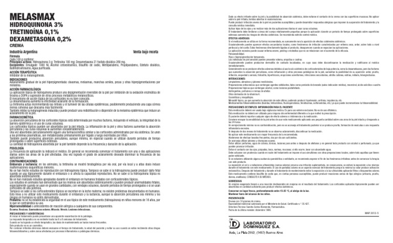 Melasmax | PDF | Medicamentos con receta | Corticosteroides