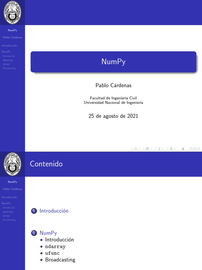 Numpy | PDF | Python (lenguaje de programación) | Programación de ... Numpy | PDF | Python (lenguaje de programación) | Programación de ...