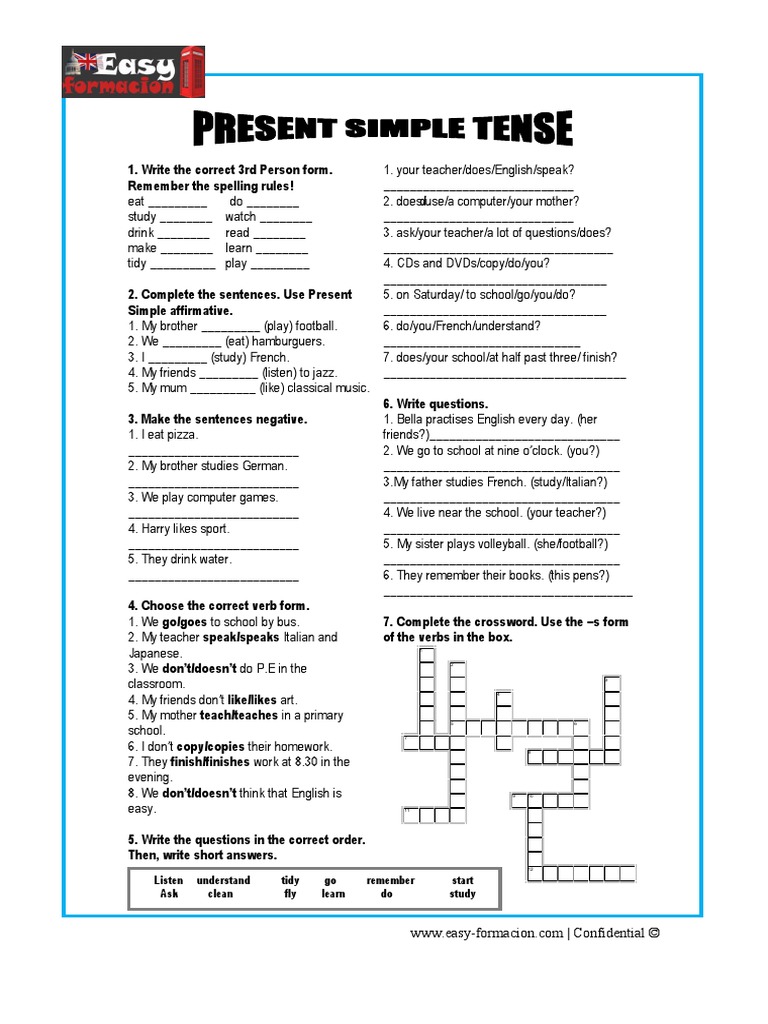 Present Simple 1 | PDF | English Language | Cognition