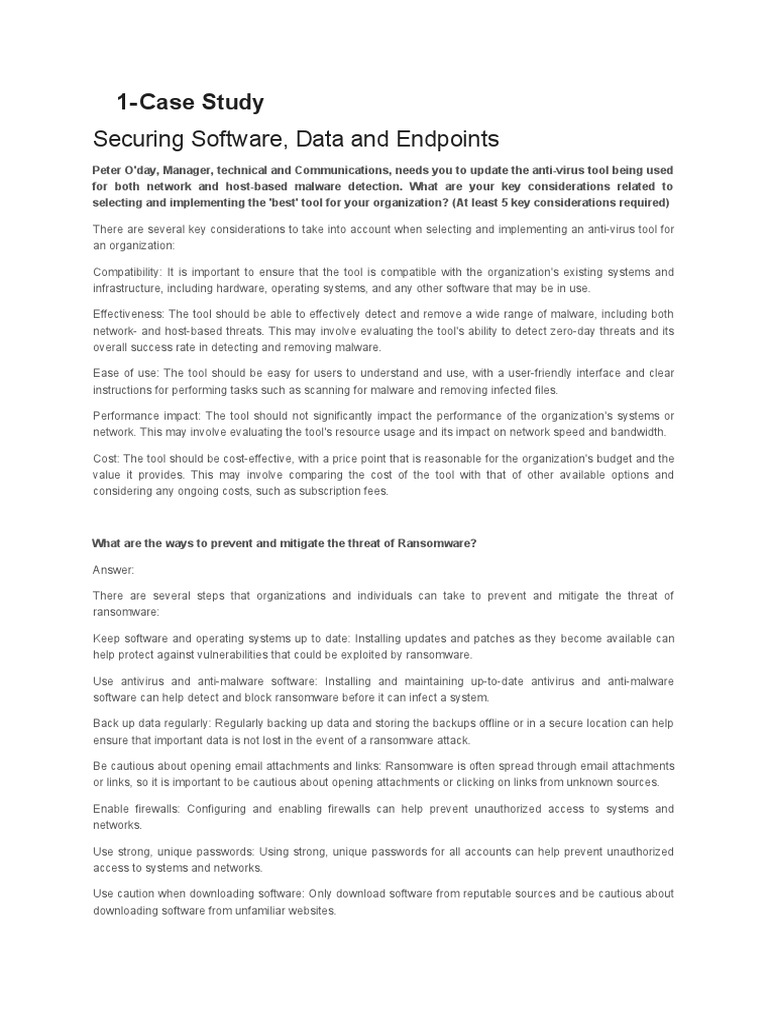 Case Study Cyber | PDF | Security | Computer Security