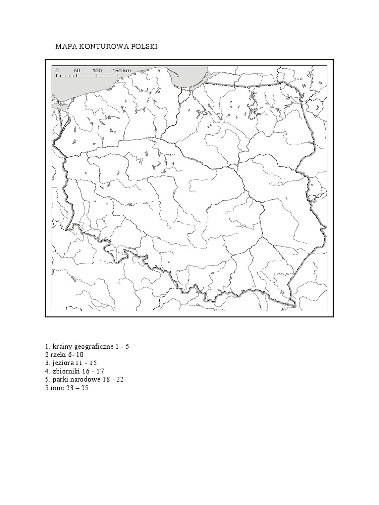 Polska Mapa Konturowa | PDF
