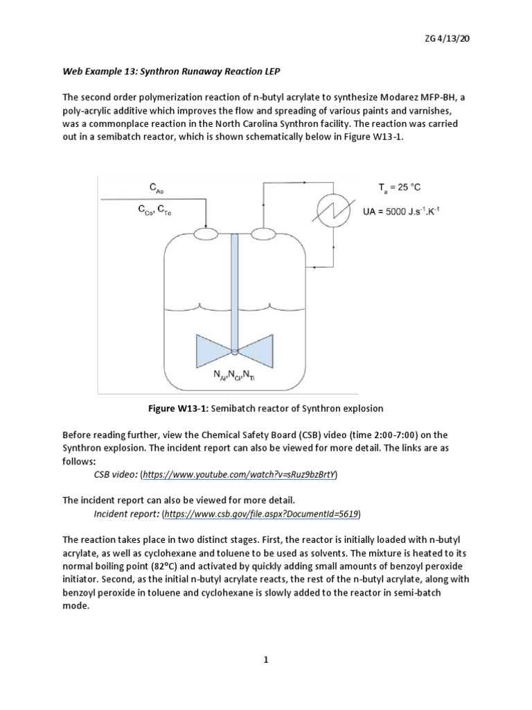 Synthron Case Study Write Up | PDF | Chemical Reactor | Heat