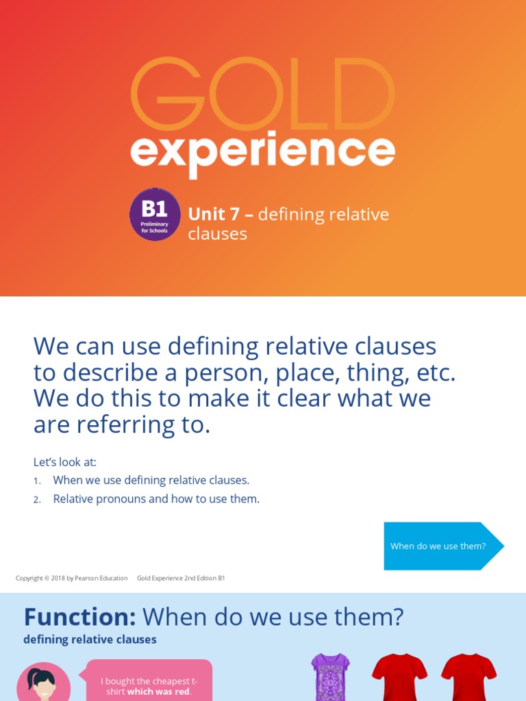 PET Defining Relative Clauses | PDF | Pronoun | Clause