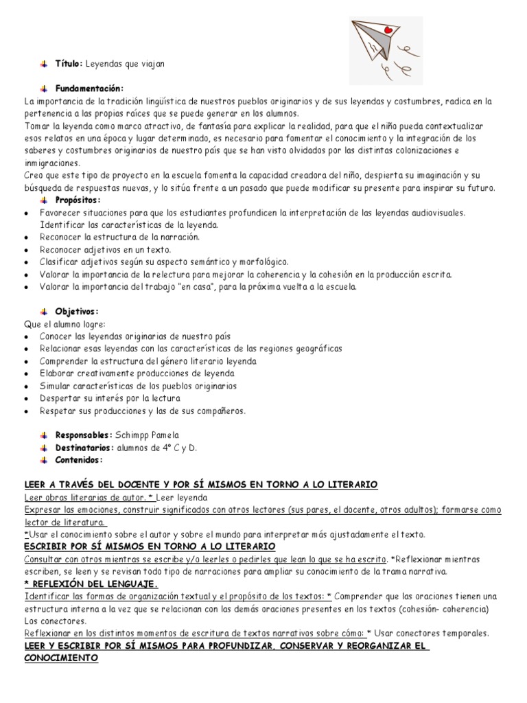 Proyecto Leyendas. | PDF | Lingüística | Cognición